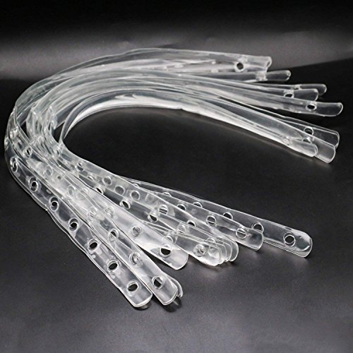 esowemsn 36pcs Plastic Transparent Display Hanger Strips,Coordinate Heavy Weight Plastic Clip Strip Displays Stable Hanger Connector (Transparent)