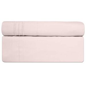 California King Sheet Sets - Breathable Luxury Sheets with Full Elastic & Secure Corner Straps Built In - 1800 Supreme Collection Deep Pocket Bedding Set, Sheet Set, California King, Pale Pink