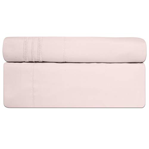 California King Sheet Sets - Breathable Luxury Sheets with Full Elastic & Secure Corner Straps Built In - 1800 Supreme Collection Deep Pocket Bedding Set, Sheet Set, California King, Pale Pink