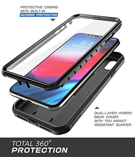 SUPCASE Unicorn Beetle Pro Series Case Designed, with Built-In Screen Protector Full-Body Rugged Holster Case for iPhone XR 6.1 Inch (2018 Release) (Black)