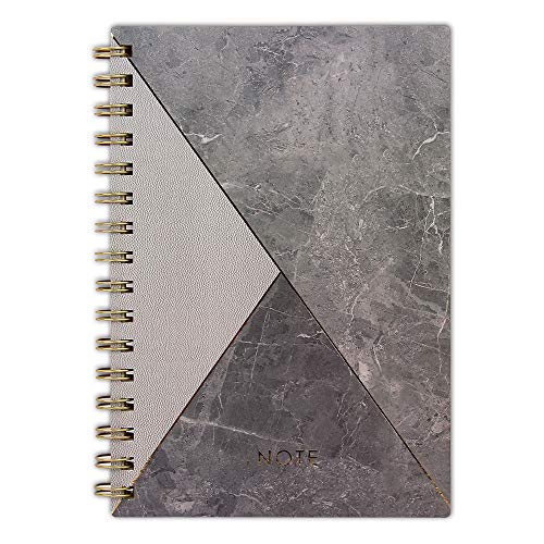 Grayboard Hardcover A5 Notebook,80 sheets Spiral Journal Notebook,6.1"x8.3" Double Wire-O (Grey)