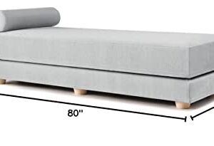 Jaxx Alon Daybed | Fold-Out Sleeper | Queen-Size Mattress - Ice