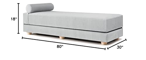 Jaxx Alon Daybed | Fold-Out Sleeper | Queen-Size Mattress - Ice