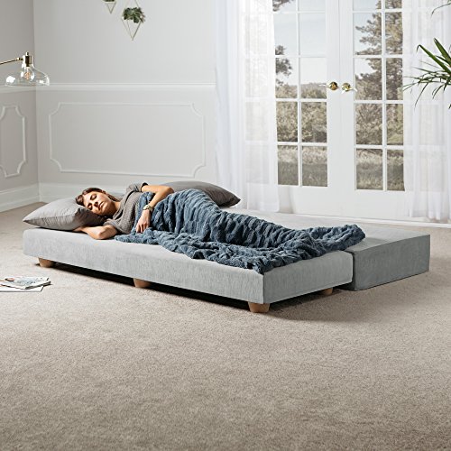 Jaxx Alon Daybed | Fold-Out Sleeper | Queen-Size Mattress - Ice