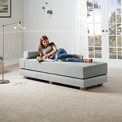 Jaxx Alon Daybed | Fold-Out Sleeper | Queen-Size Mattress - Ice