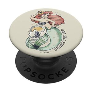 disney little mermaid ariel under the sea tattoo popsockets popgrip: swappable grip for phones & tablets