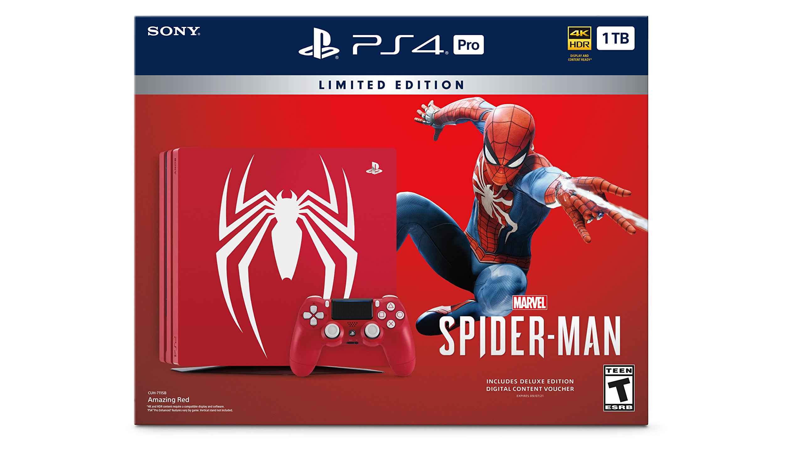 PlayStation 4 Pro 1TB Limited Edition Console - Marvel's Spider-Man Bundle [Discontinued]