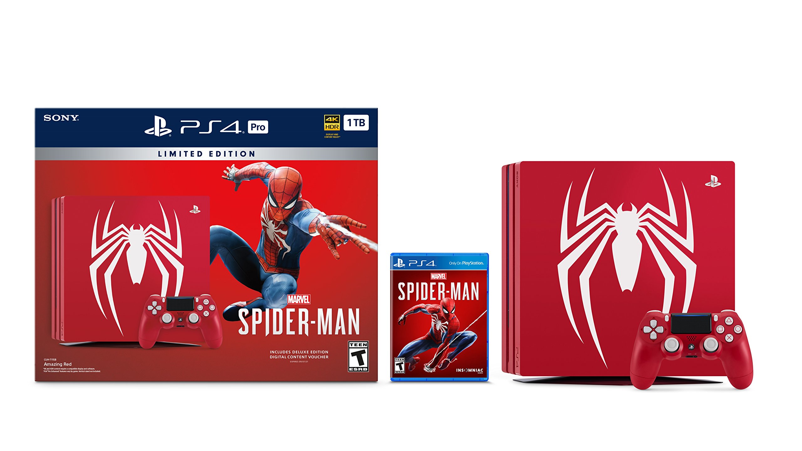 PlayStation 4 Pro 1TB Limited Edition Console - Marvel's Spider-Man Bundle [Discontinued]