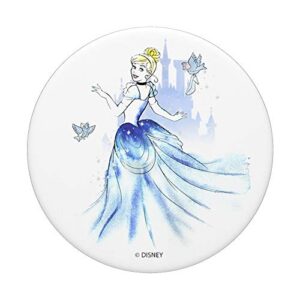 Disney Cinderella Birds & Castle Watercolor Art PopSockets PopGrip: Swappable Grip for Phones & Tablets