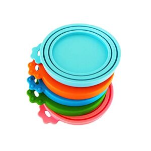 dyben pet can covers/dog cat food can lids/5 pack/universal bpa free/silicone pet food can lids covers/fits most standard size dog and cat can tops for pet food storage