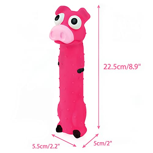 CHIWAVA 3 Pack 9" Squeaky Latex Dog Toys Standing Stick Animal Puppy Fetch Interactive Play for Small Medium Dogs