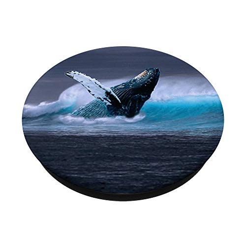 Whale Pop Socket - Whale Waves Pop Socket PopSockets PopGrip: Swappable Grip for Phones & Tablets