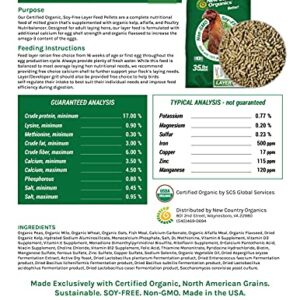 New Country Organics Soy-Free Layer Pellets for Laying Hens, 35 lbs