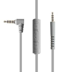 amazon basics bose quiet comfort replacement inline mic remote headphone cable for android devices - gray