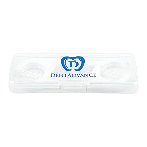 DentAdvance Original Dental Floss Picks - Premium Angled, Easy Reach Back Teeth | Tooth Flossers | Unflavored, 90 ct, w/ Travel Case