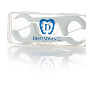 DentAdvance Original Dental Floss Picks - Premium Angled, Easy Reach Back Teeth | Tooth Flossers | Unflavored, 90 ct, w/ Travel Case