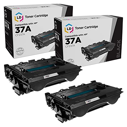 LD Products Compatible Toner Cartridge Printer Replacement for HP 37A CF237A (Black, 2-Pack) compatible with LaserJet Enterprise MFP: M632z, M607n, M607dn, M608n, M608dn, M608x, M609dh, M609dn & M609x