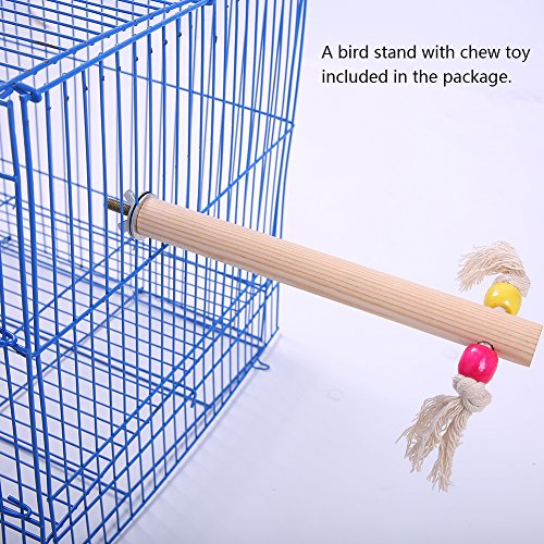 QBLEEV Parakeet Perches Outside Cage, Bird Swing Conure Toys Table Cage Top Play Stand Parrot Climbing Ladder Rope Perches Stands Chewing Wood Play Gyms Playground for Cockatiel Lovebirds Finches