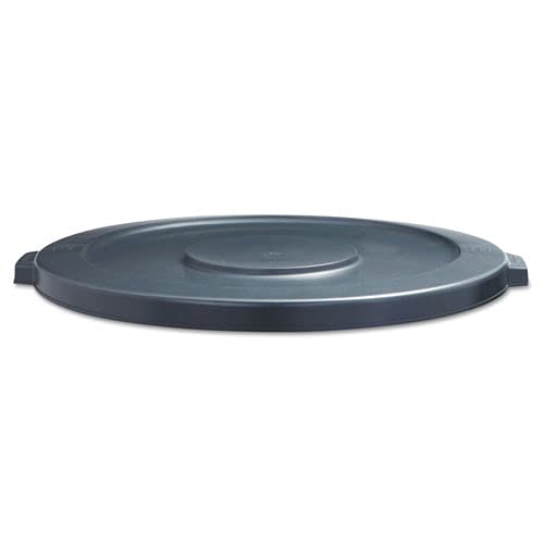 Boardwalk 1868184 Flat-Top Round Lids for 44 Gallon Waste Receptacles - Gray