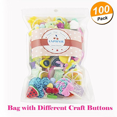 Slime Charms Cute Set - Charms for Slime Assorted Fruits Candy Sweets Flatback Resin Cabochons for Craft Making, Ornament Scrapbooking DIY Crafts (Candy)