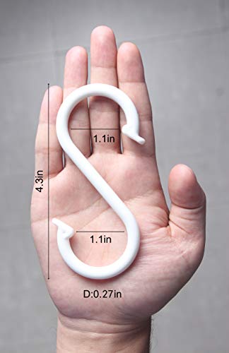 Multi Purpose Plastic Large S Shaped Hook Pack of 12