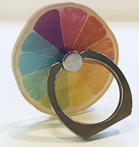 Taoloop Rainbow Colorful Grapefruit Shape Smart Phone Ring 360 Degree Rotate Freely Ring/Kickstand/Safe & Secure Grip for iPhone 6s, 6, 7, 7 Plus, 8, 8 Plus, X, Samsung Galaxy S6, S7, S8, S9, iPad