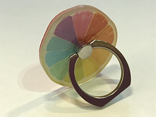 Taoloop Rainbow Colorful Grapefruit Shape Smart Phone Ring 360 Degree Rotate Freely Ring/Kickstand/Safe & Secure Grip for iPhone 6s, 6, 7, 7 Plus, 8, 8 Plus, X, Samsung Galaxy S6, S7, S8, S9, iPad