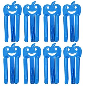 maydahui 12pcs garbage bag clips household blue plastic trash can clamp wastebaskets basket anti-slip fixed waste bins dustbin junk bag edge holder