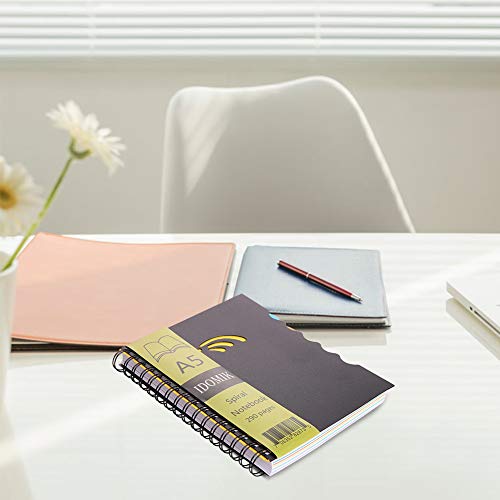 A5 Notebook, 5 Subject Spiral Notebook and Journals, Wide Ruled, Lab Professional Notepad, Colored Dividers with Tabs, 5.83”×8.27”, 290 Pages, Hardcover Memo Planner for School Boys Girls Men Women