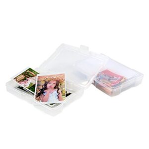 novelinks Transparent 4" x 6" Photo Storage Boxes - Photo Organizer Cases Photo Keeper Picture Storage Containers Box for Photos - 10 PACK (Clear)