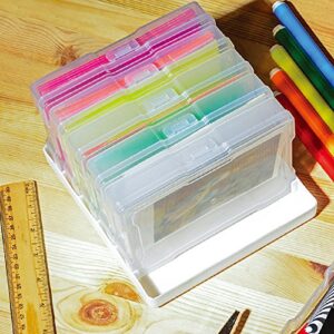 novelinks Transparent 4" x 6" Photo Storage Boxes - Photo Organizer Cases Photo Keeper Picture Storage Containers Box for Photos - 10 PACK (Clear)