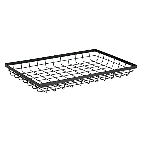 G.E.T. WB-1812-MG 17.75" x 11.25" Rectangular Wire Basket, 2" Tall, Metal