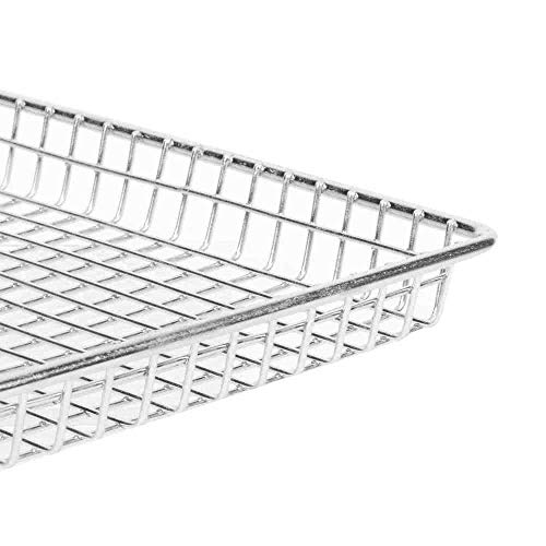 G.E.T. 4-83599 Stainless Steel Metal Rectangular Wire Serving Tray Stainless Steel Wire Baskets Collection