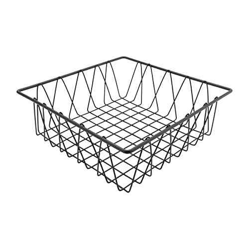 G.E.T. IR-912 12" Square Wire Basket, 4" Deep, Iron Powder Coated