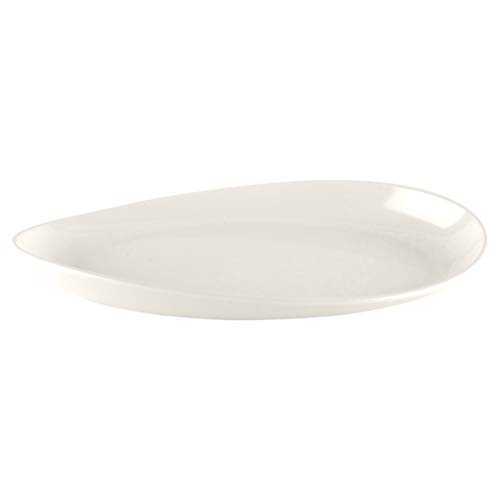 G.E.T. OP-1690-AW Heavy-Duty Shatterproof Plastic Oval Melamine Serving Platter, 16" x 9", American White