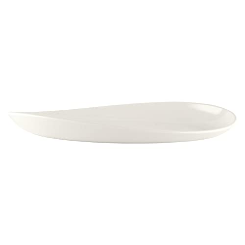 G.E.T. OP-1690-AW Heavy-Duty Shatterproof Plastic Oval Melamine Serving Platter, 16" x 9", American White