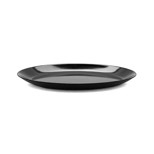 G.E.T. OP-1411-BK Black 14" x 10.75" Oval Coupe Platter (Pack of 12)