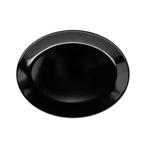 G.E.T. OP-1411-BK Black 14" x 10.75" Oval Coupe Platter (Pack of 12)