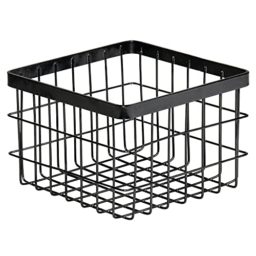 G.E.T. WB-664-MG Square Metal Storage Wire Basket for Pantry, Produce and More, 6" x 6" x 2"