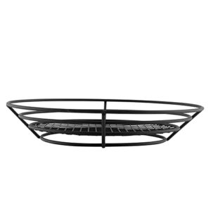 G.E.T. 4-38848 12.5" x 9.25" Oval Basket, 2.25" Clipper Mill, Iron Powder Coated, Black