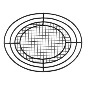 G.E.T. 4-38848 12.5" x 9.25" Oval Basket, 2.25" Clipper Mill, Iron Powder Coated, Black