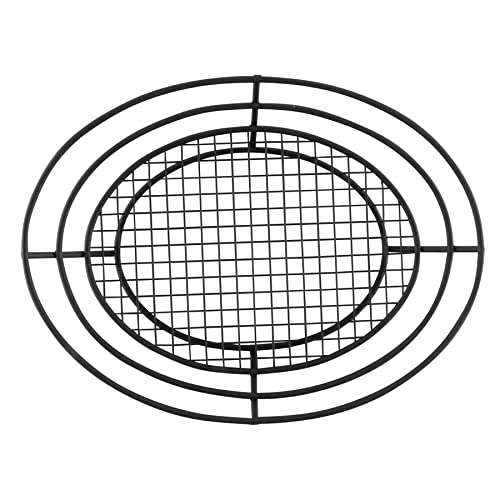 G.E.T. 4-38848 12.5" x 9.25" Oval Basket, 2.25" Clipper Mill, Iron Powder Coated, Black