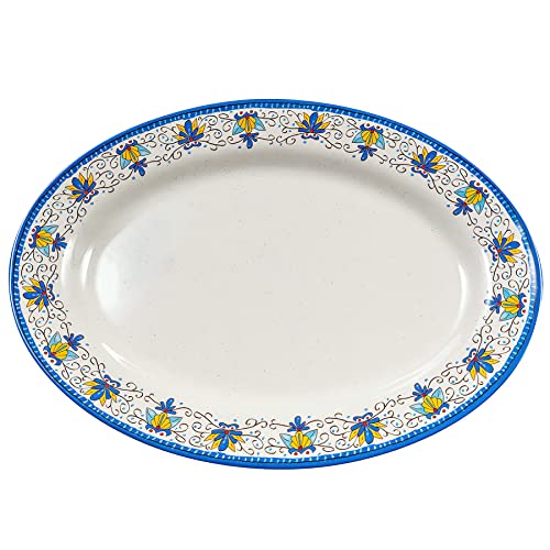 G.E.T. OP-618-SL Food Service Oval Display Platter, 18" x 13.5", Santa Lucia