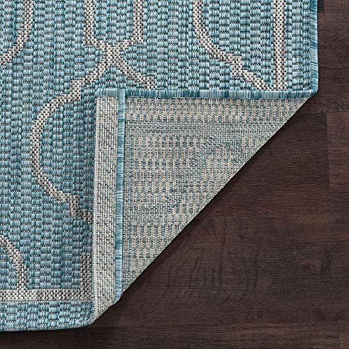 Universal Rugs Small 2x3 Indoor Outdoor Rugs for Patios Deck Porch Entryway - Transitional, Geometric Outside Area Rug Carpet for Entry Way