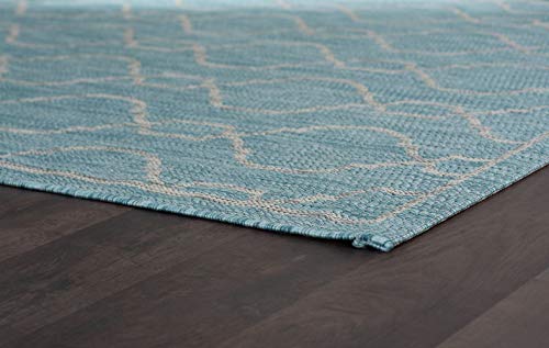 Universal Rugs Small 2x3 Indoor Outdoor Rugs for Patios Deck Porch Entryway - Transitional, Geometric Outside Area Rug Carpet for Entry Way