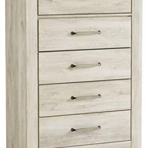 Signature Design by Ashley Bellaby Vintage Farmhouse 5 Drawer Chest of Drawers, Whitewash