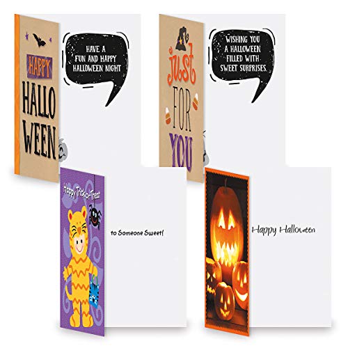 Current Halloween Greeting Cards Set - Set of 12 Large 5 x 7-Inch Cards, Themed Holiday Card Variety Value Pack, Assortment of 12 Unique Designs, Envelopes Included