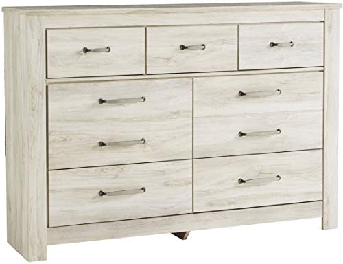 Signature Design by Ashley Bellaby Farmhouse 7 Drawer Dresser, Whitewash