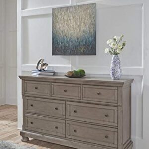 Signature Design by Ashley Lettner Modern Traditional 7 Drawer Dresser, Light Gray