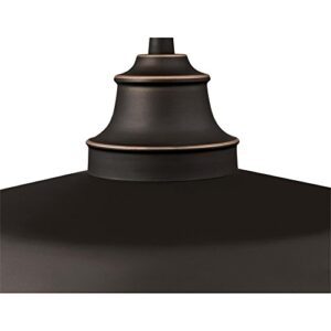 Westinghouse Lighting 6363200 Iron Hill One-Light Pulley, Oil Rubbed Bronze Finish with Highlights and Metal Shade Indoor Pendant, 1, Black